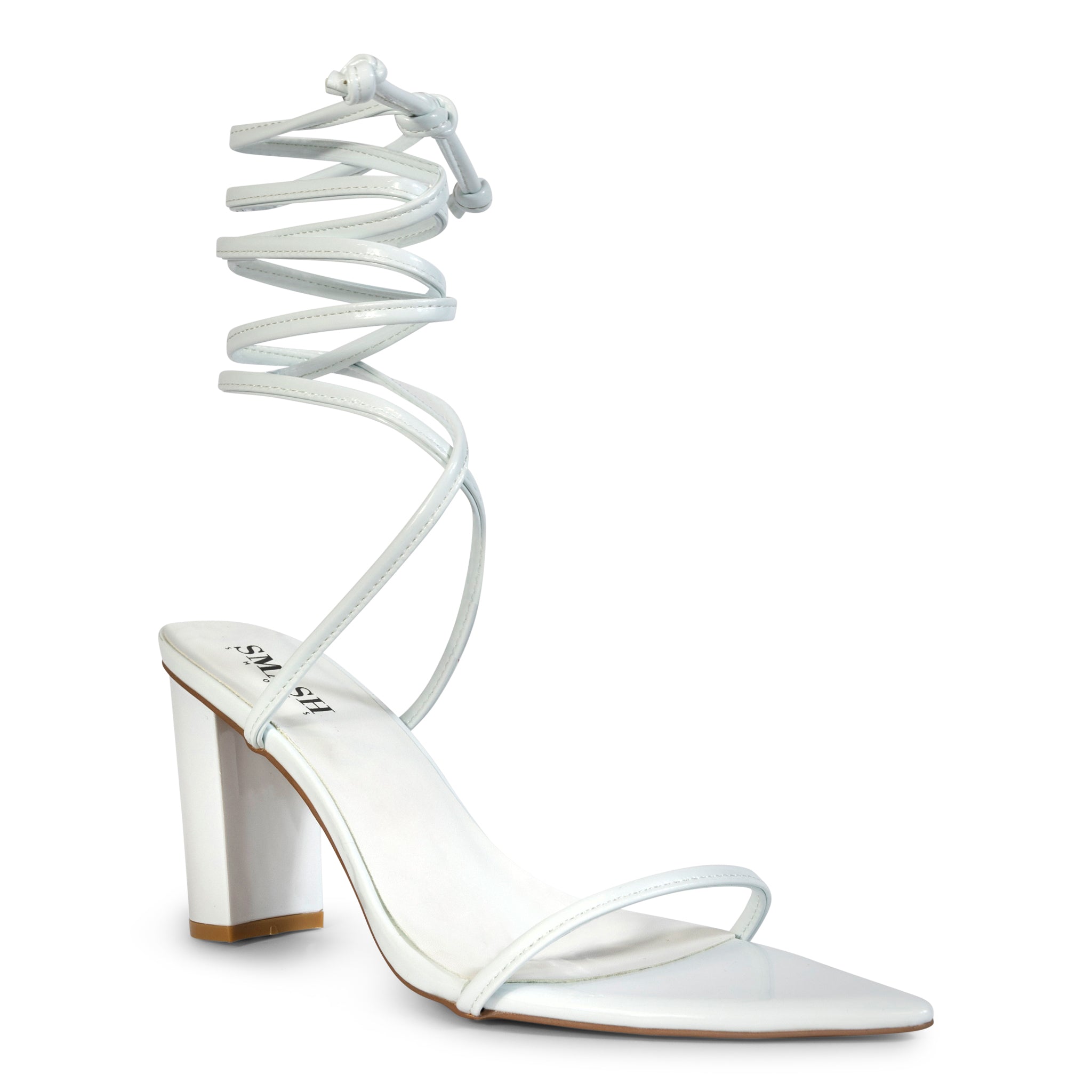 Onyx | Wrap-Up Block Heel Sandals | Tie-Up Heels for Large Shoe Sizes ...